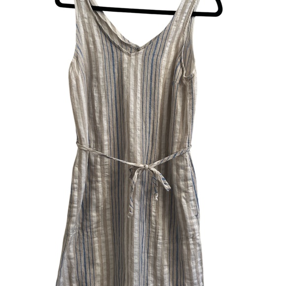 DREW | Dresses | Drew Anthropologie Striped Sleeveless Dress Cream And ...